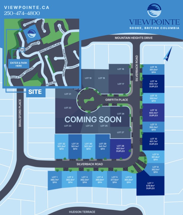 Single Family and Duplex Building Lots in Sooke BC - Viewpointe